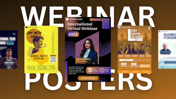 Design professional posters for webinars and conferences by Thejaswini_vs | Fiverr