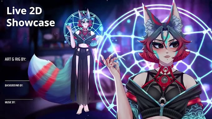 Draw live 2d vtuber model, live 2d rigging, face rig, vtuber commission by Jonathansmithz | Fiverr