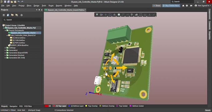 Do pcb designing using altium designer or easy eda by Lakshanwije | Fiverr