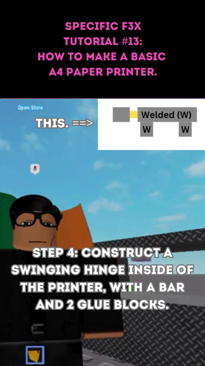 Build a café style logo with 3d text for your roblox group, using f3x ...