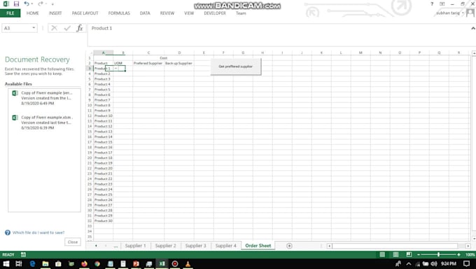Create vba macros for excel and automate excel sheets by Subhant5 | Fiverr