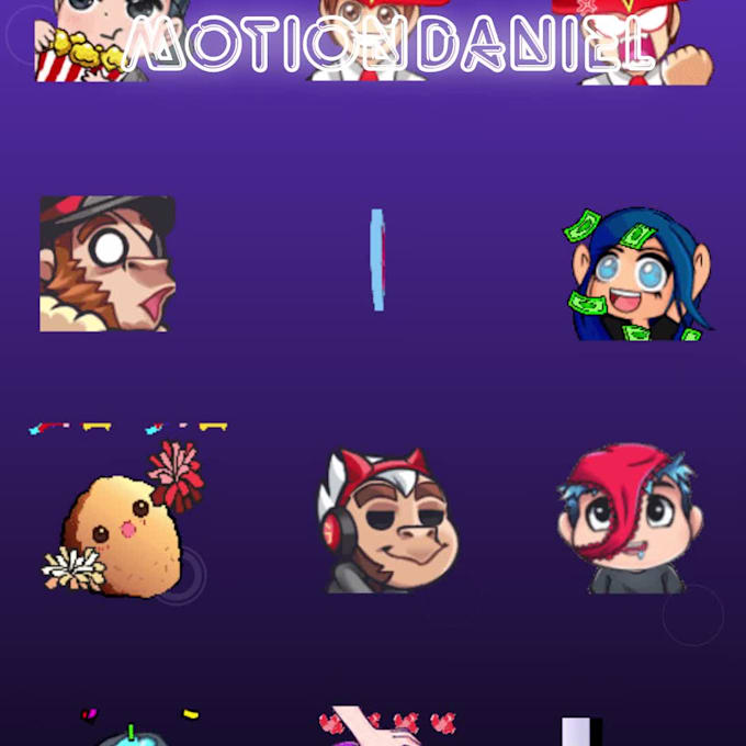 Create the best cheermotes, animated emotes by Motiondaniel | Fiverr