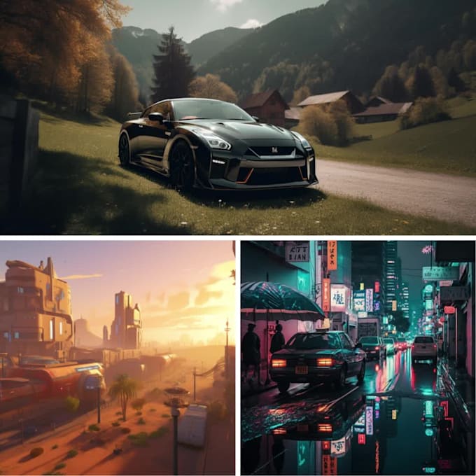 Create ai concept art and illustrations using midjourney by Rhigel | Fiverr