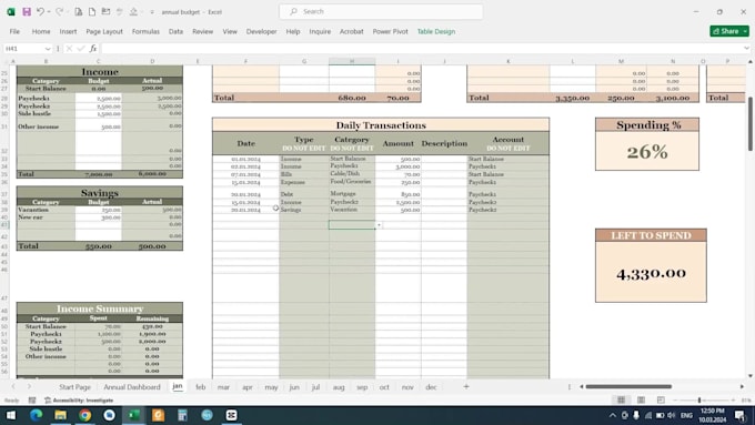 Create a customizable excel spreadsheet or budget planner by ...