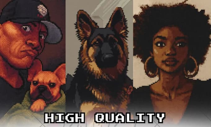 Convert your images into detailed pixel art by Ashwinmahesh980 | Fiverr