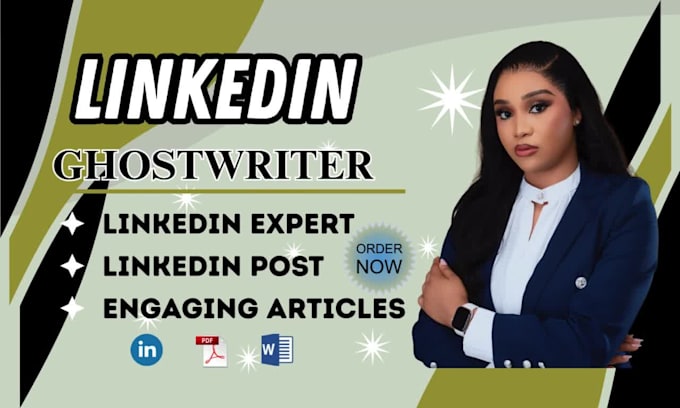 Write ghostwrite professional linkedin posts, content and profile by Ameliasam8 | Fiverr