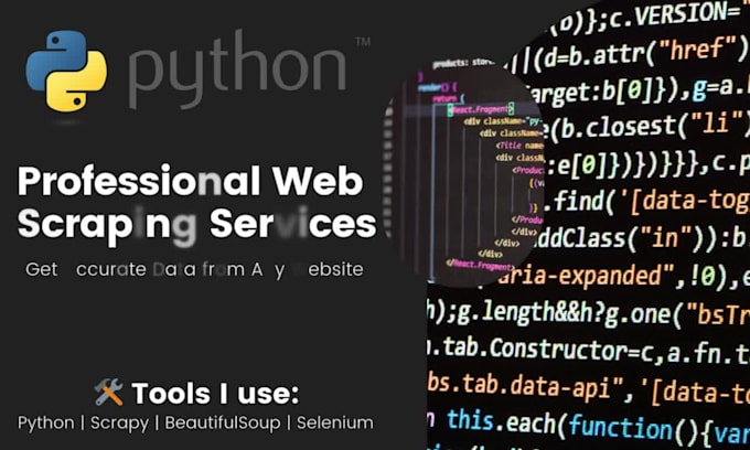 Extract and scrape data from any website using python by Janifergraphic | Fiverr