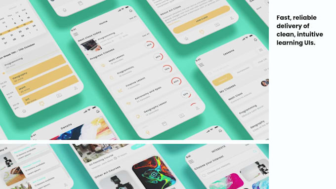 Design an educational app or learning web dashboard ui by Annicadesign | Fiverr