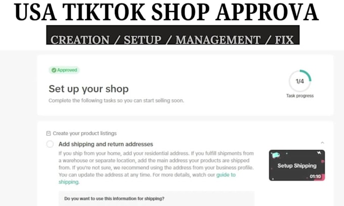 Create usa tik tok shop setup tiktok shop manage tiktok shop for non ...