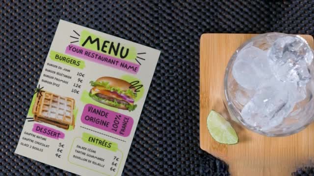 A sophisticated and unique food menu restaurant menu or price list by ...