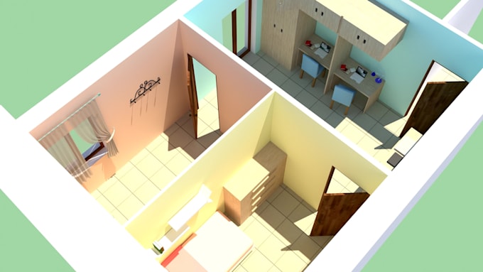 Make a 3d model of your floor plan