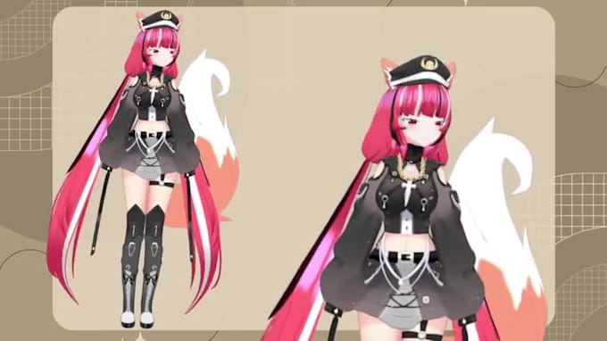 Create 3d vtuber model anime character modeling for vroid vrchat vrm by ...
