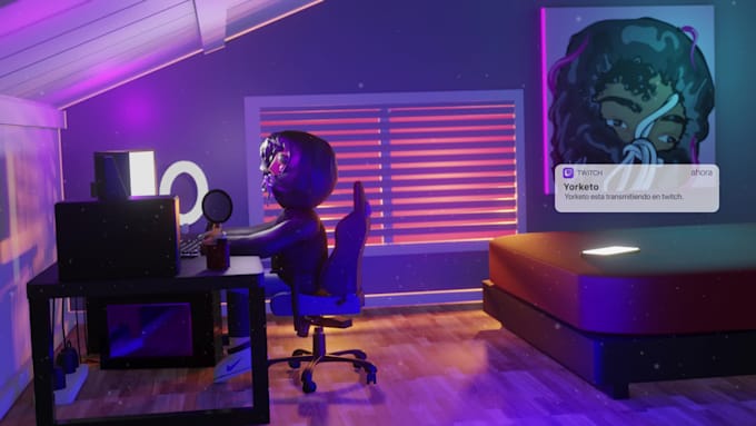 Create your starting soon overlay in 3d by Ffleitax | Fiverr