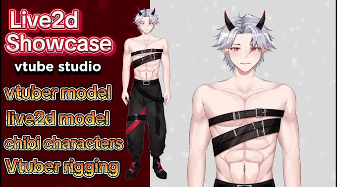 Draw and rig 2d vtuber model, live2d character, live2d rigging for streaming by Jay_prplife | Fiverr