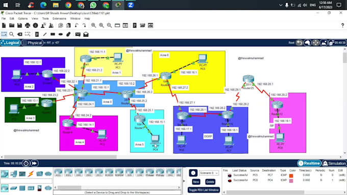 Do cisco packet tracer tasks, design, and configuration by Thewalimuhammad | Fiverr