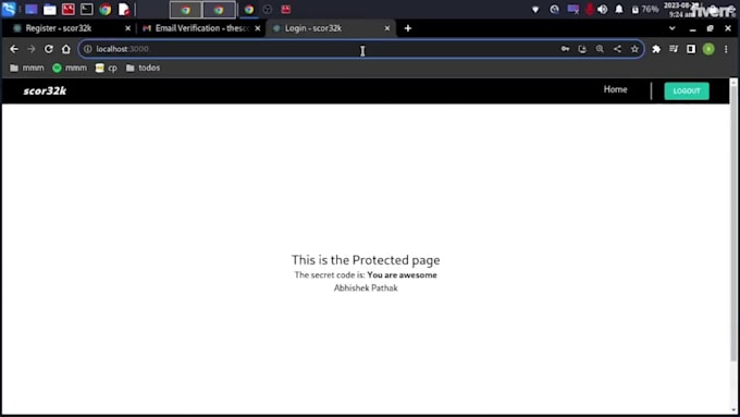 Create authentication system in react js or next js by Scorcism | Fiverr