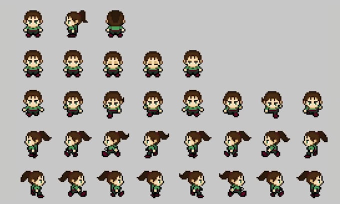 Make pixel art sprite sheet animation sprite sheet pixel animation for game art by Timi_graphix ...