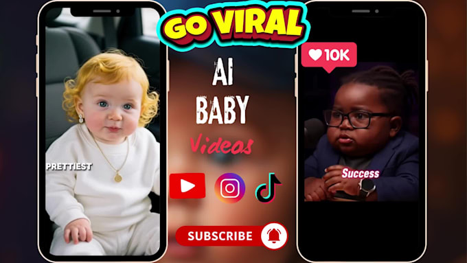 Create viral ai baby talking podcast ai baby video podcast, ur look ...
