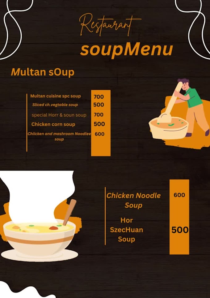 Make a contemporary, unique eatery menu card and logo in 12 hours by ...
