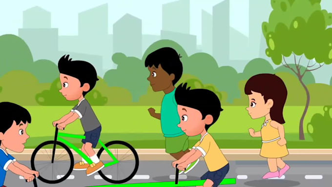 Create professional 2d animation for kids, nursery rhymes,2d character ...