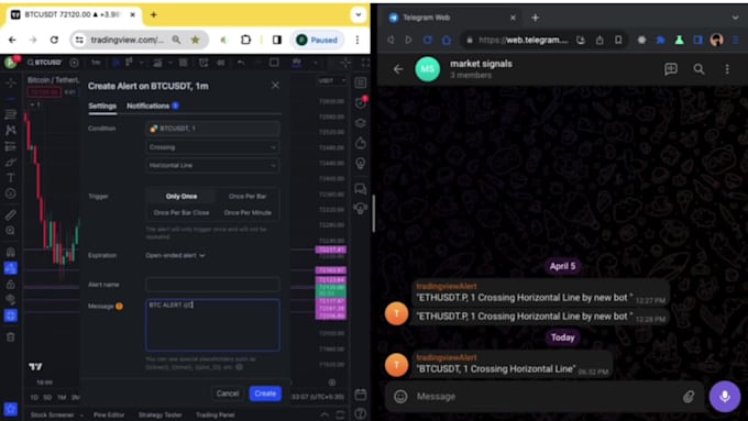 Automate your tradingview alerts to telegram group with custom bots by ...