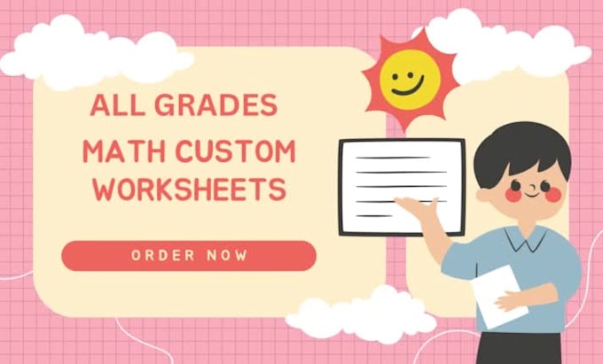 Create custom math worksheets by Mirzahussnai746 | Fiverr