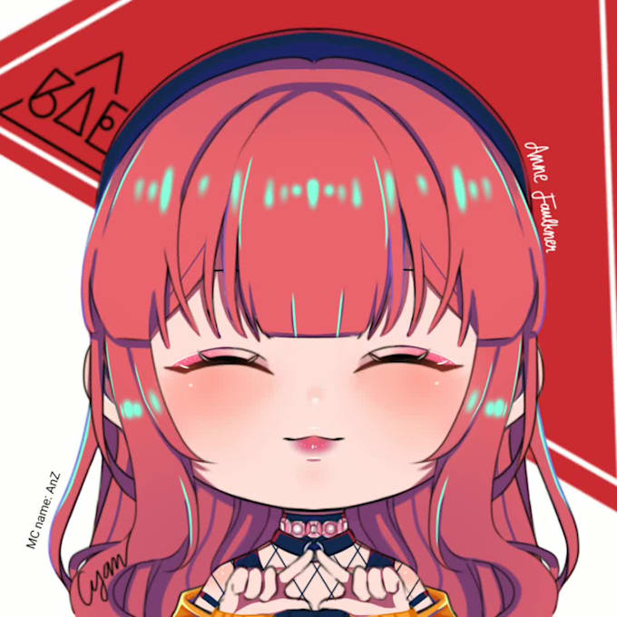 Draw anime chibi profile icons by Kurocyanide | Fiverr