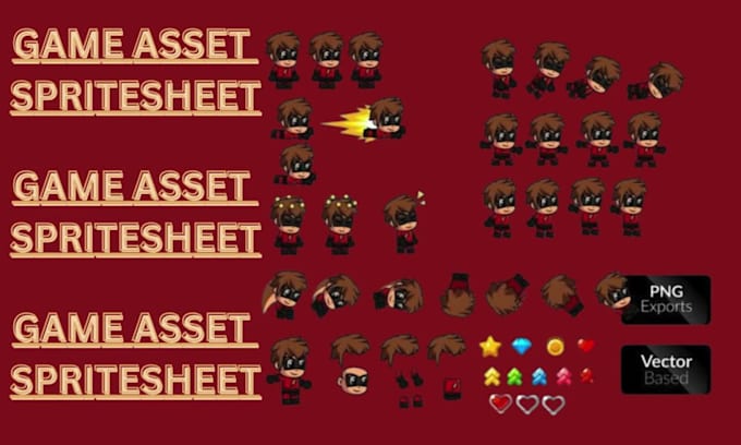 Draw 2d sprite sheet character pixel art 2d sprite animation for game ...