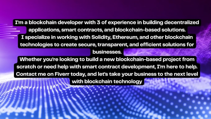 Do blockchain development and web3 by Web_stud | Fiverr