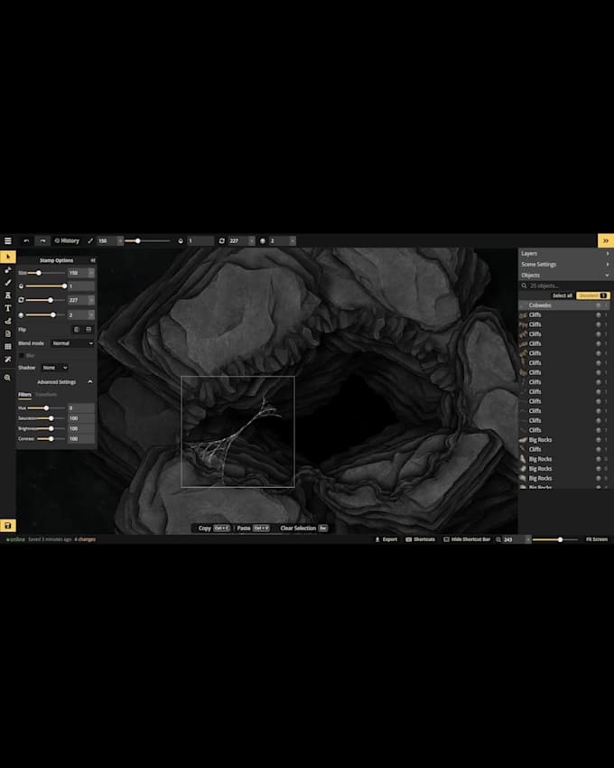 Build a wilderness cave or cavern battlemap using inkarnate by ...