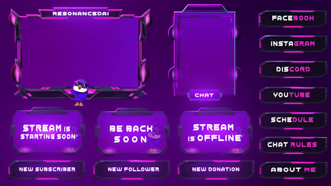 Design you a professional twitch overlay stream package by Wahajkhan371 ...