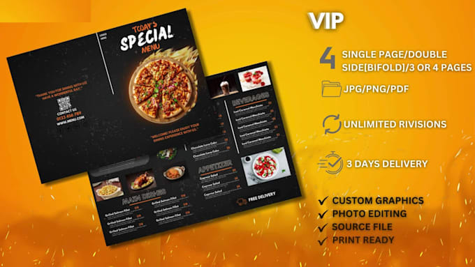 Design creative and modern restaurant menu and food menu by Desandu_dev ...