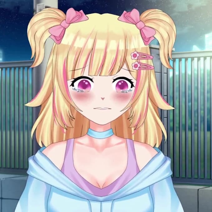 Draw live2d model 2d live rigging 3d furry model pfp anime chibi model ...