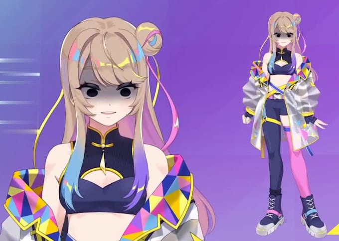 Benutzerdefinierter live2d-vtuber, 2d-vtuber-modell, 2d-vtuber-rigging ...