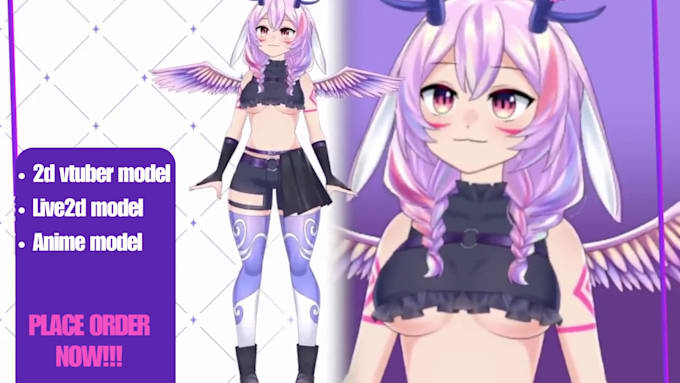 Design live2d, 2d vtuber, vtuber rigg, vtuber model, vtuber by Donmarck | Fiverr
