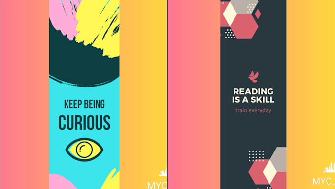 Create eye catching and customized text in your bookmark by Myc_ph | Fiverr