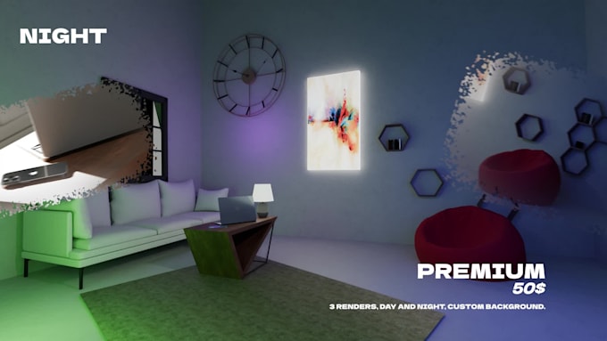 Create a 3d background for streamers, youtubers and professional by ...