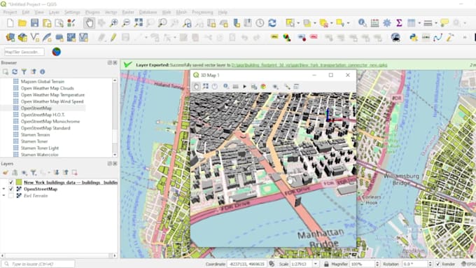 Do building footprint extraction and 3d visualization using python and qgis by Hasem_gis | Fiverr