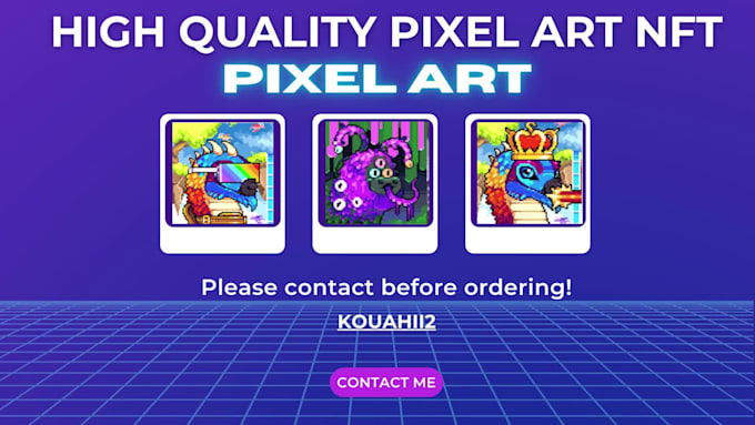 Create to you an entire custom nft pixel art collection by Kouahii2 | Fiverr