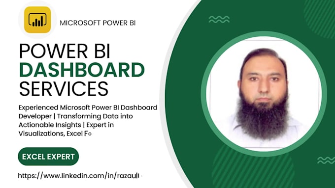 Develop dashboards for you using microsoft power bi by Raza1408 | Fiverr