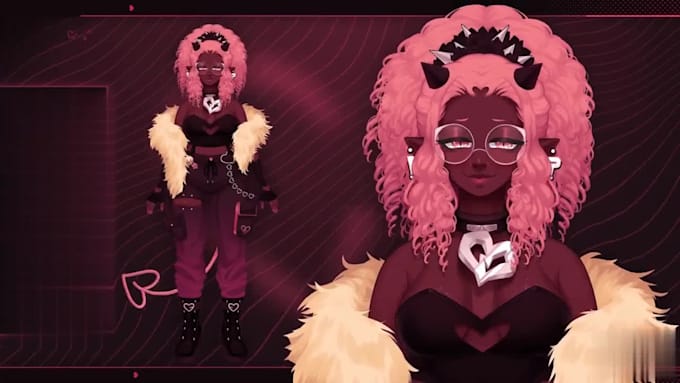 Draw and and rig vtuber model live2d avatar, vtuber rigging png vtuber ...