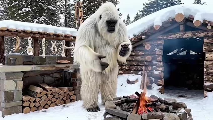 Create viral ai bigfoot or yeti vlog videos with cinematic and epic storytelling by Aivlogbylena ...