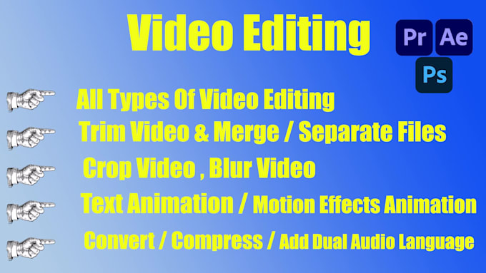 Do professional video editing within 24 hours by Aniruddh4 | Fiverr