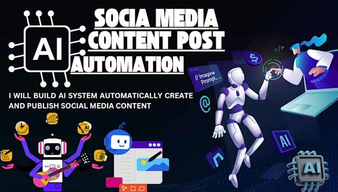 Build auto social media ai chatbot automation create publish social content lead by Grey_ai | Fiverr
