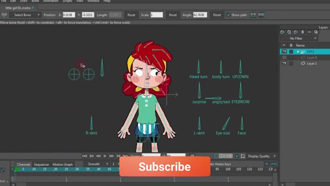 Create 2d rig and animation for your kids animation, game, series with ...