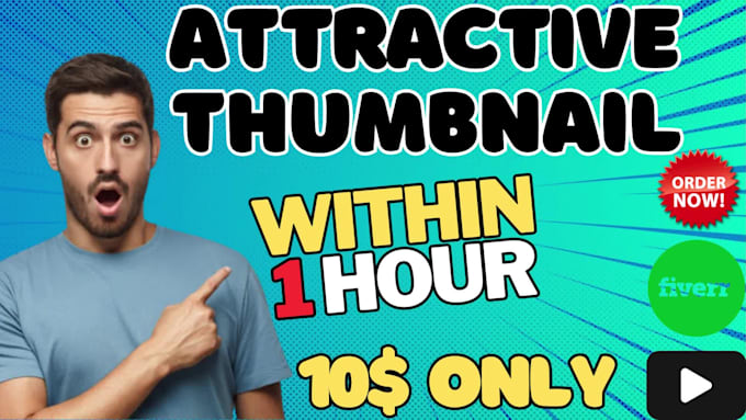 Design attractive youtube thumbnails within 1 hour by G_murtaza110 | Fiverr