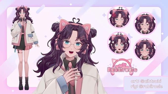 Rig your live2d model with additional features vbridger perfectsync by Rubirosie | Fiverr