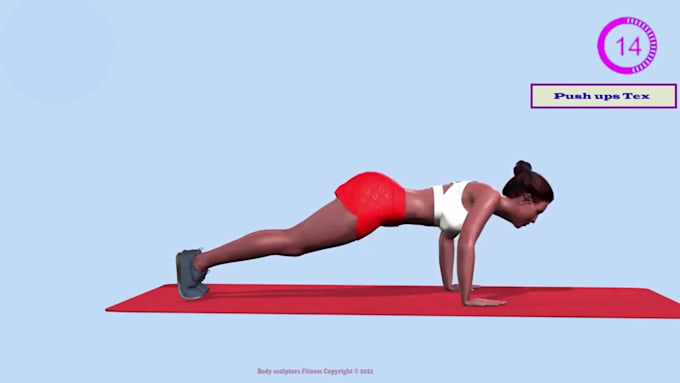 Create realistic 3d fitness workout, gym exercise and bodybuilding ...