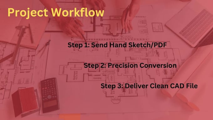 Convert pdf, jpg or hand sketches into autocad drawings by Michaelabdu | Fiverr