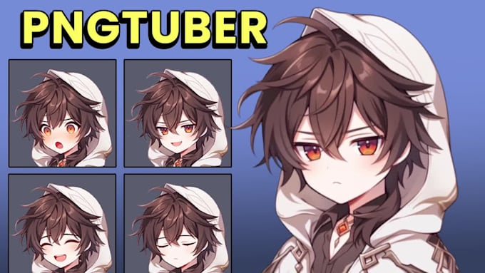 Make a pngtuber for your stream twitch youtube videos chibi by Pencel ...